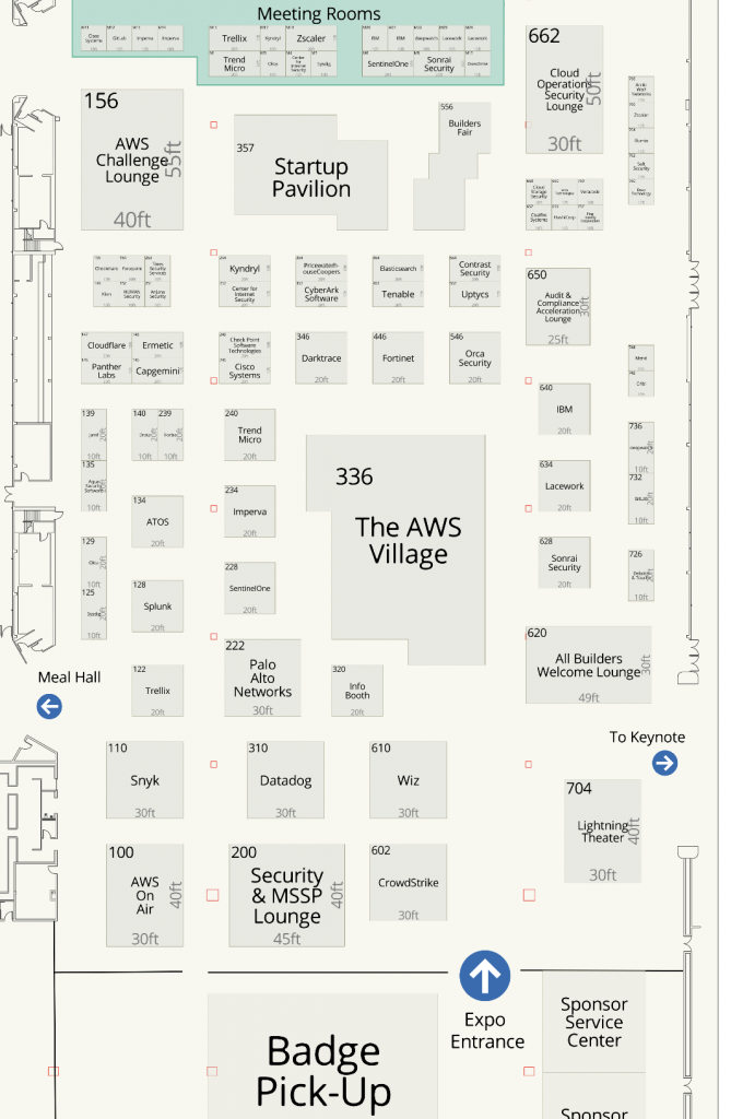 Expo Map – AWS re:Inforce 2023 Parties