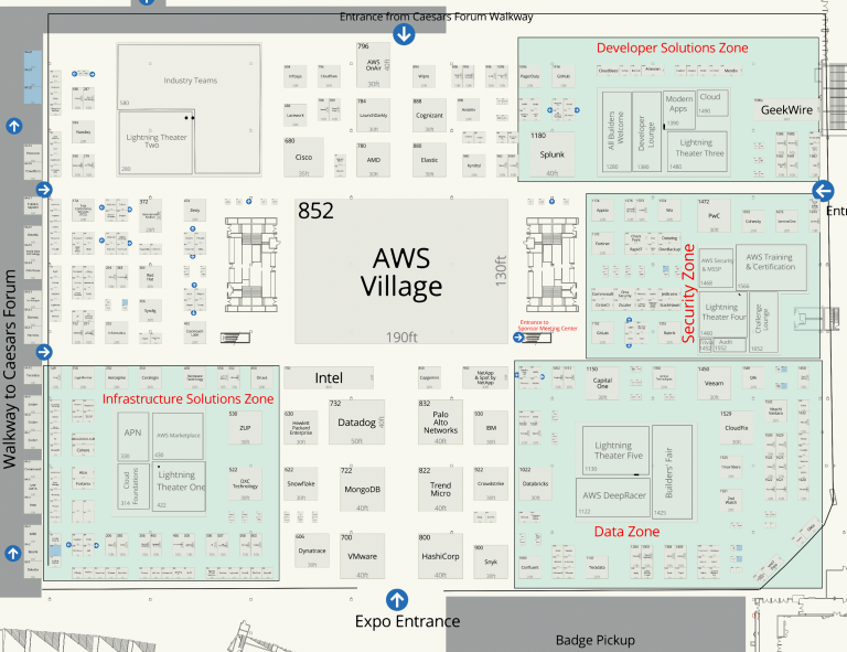 Expo Map – re:Invent Parties 2023