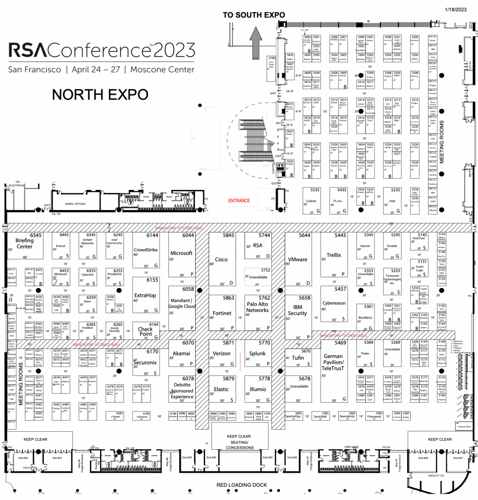 Expo Map – RSAC 2023 Parties
