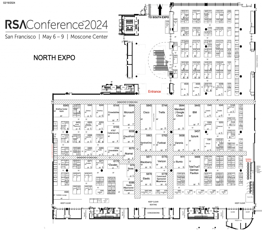 Expo Map – RSAC 2024 Parties